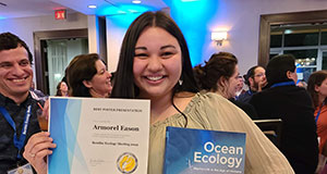 DISL graduate student wins best student poster at Benthic Ecology ...